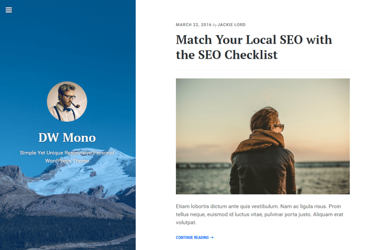 WordPress博客主题：DW Mono WordPress_JOYTHEME