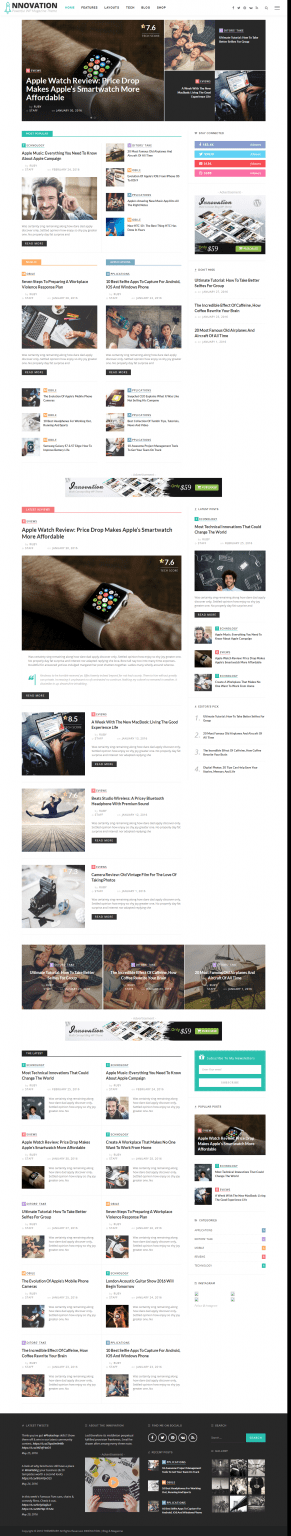 WordPress主题适用于新闻杂志博客 – Innovation_JOYTHEME